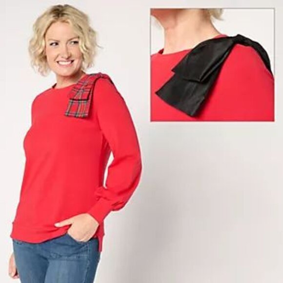 Belle by Kim Gravel | Tops | Jingle Belles Kim Gravel Red Triple Luxe ...
